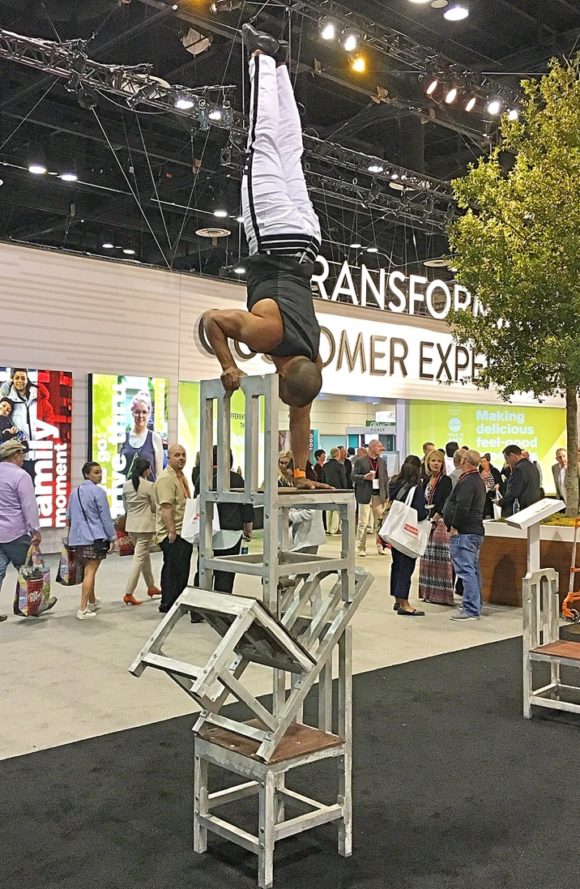 Chair Stacking Acrobat - AntiGravity Orlando